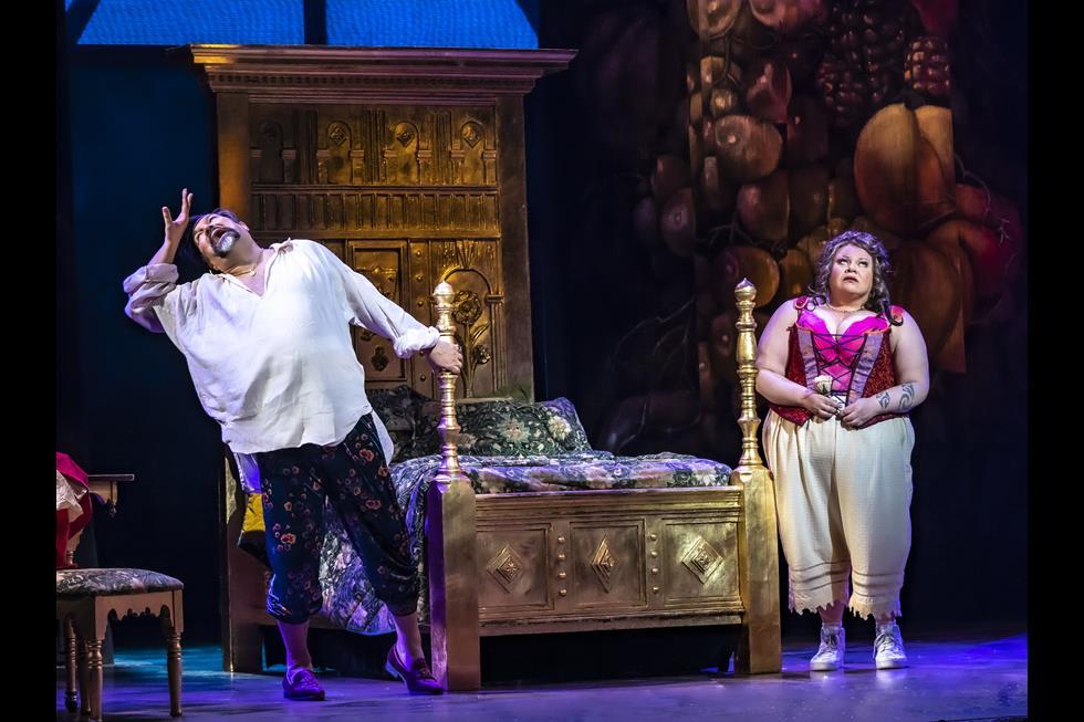 Imagery of the & Juliet musical shows colourful sets and The Greatest ...